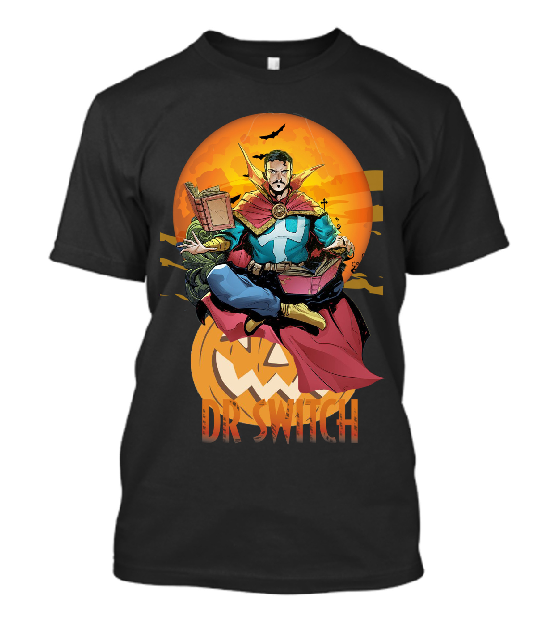 DR SWITCH DS1109 Halloween Comic Character Pumpkin T-Shirt