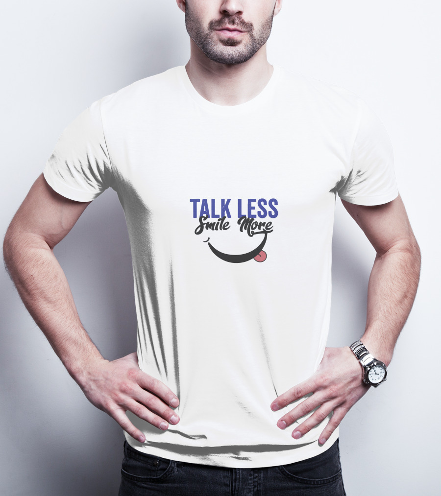 Talk Less Smile More Winking Face Tongue Out T-Shirt
