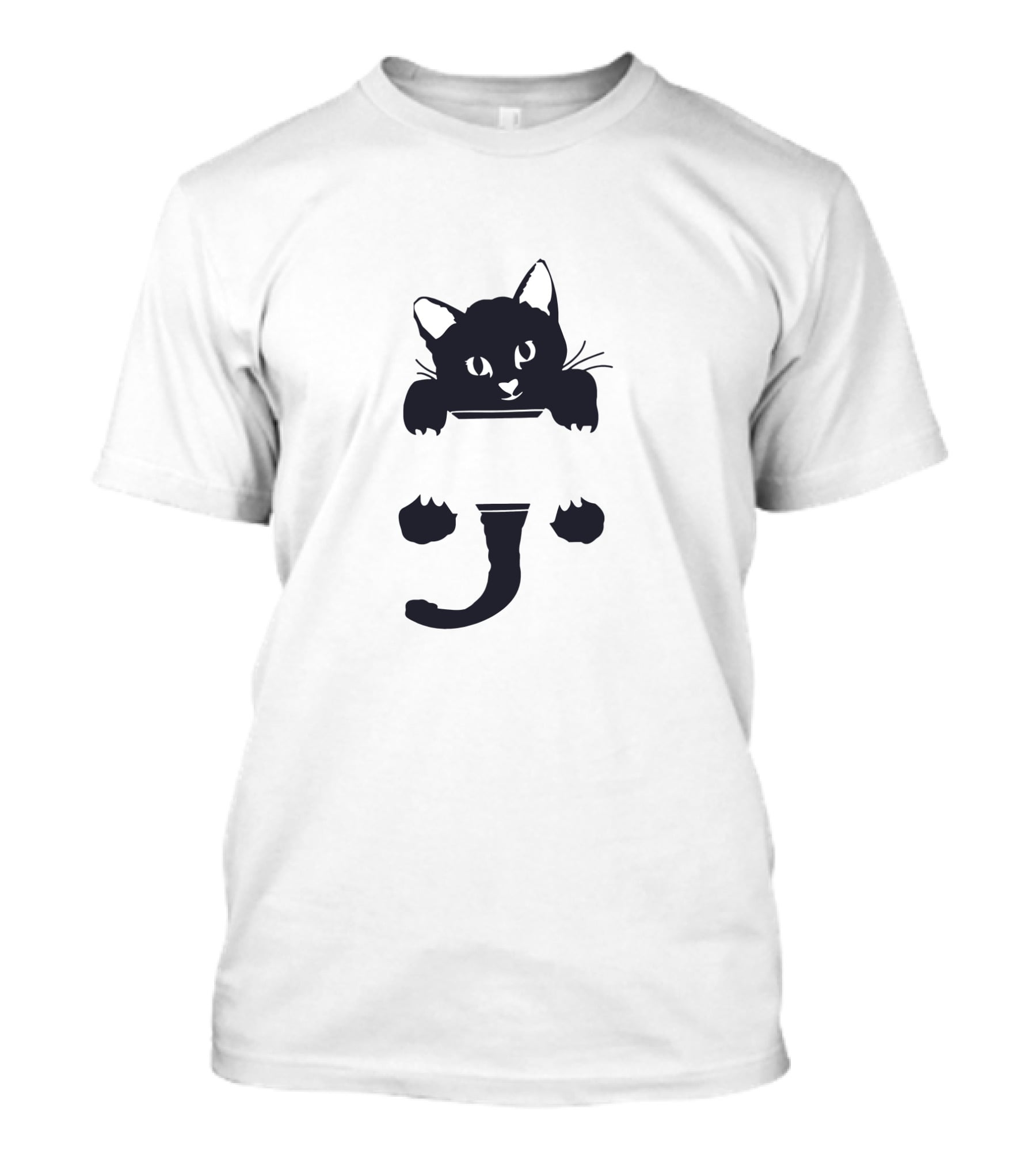 Cat Logo Shirt Playful Minimalist Feline T-Shirt