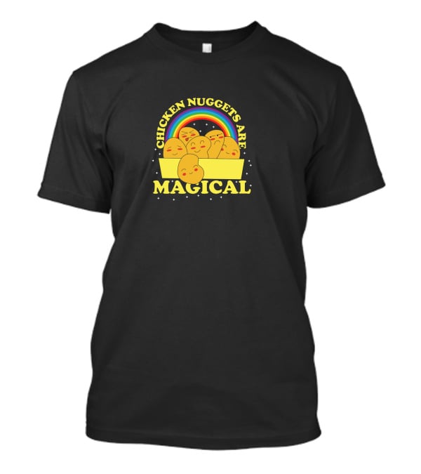 Chicken Nuggets Are Magical Rainbow Pillow T-Shirt