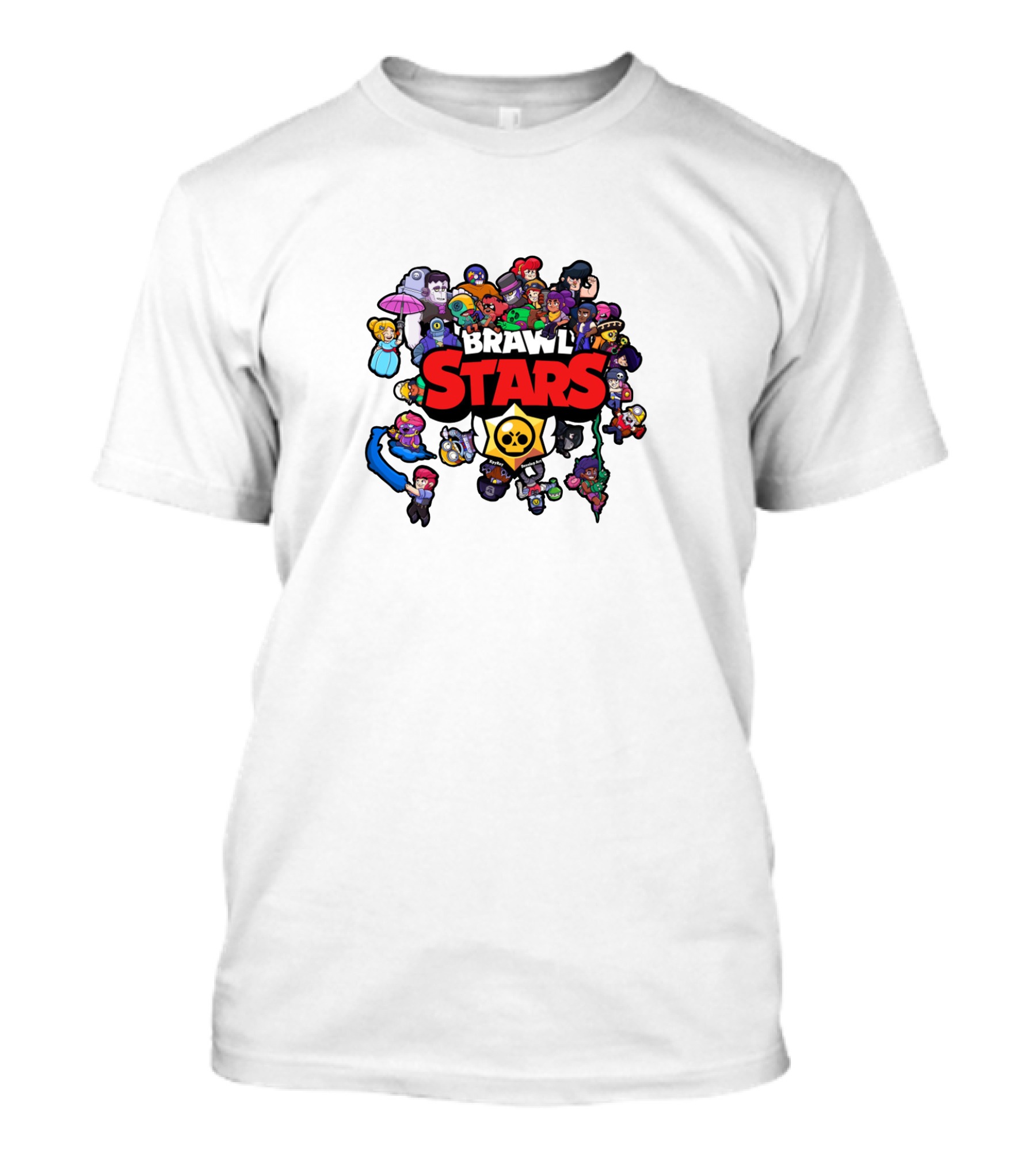 Brawl Stars Characters Collage With Iconic T-Shirt
