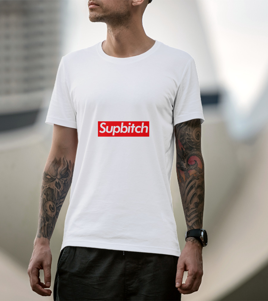 Supbitch Red Box Logo Streetwear T-Shirt
