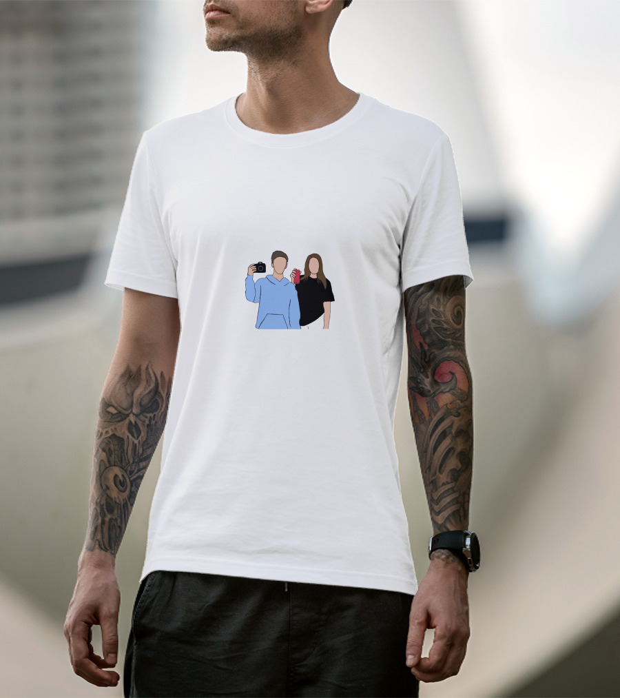 Sinjin Drowning Camera And Drink Duo T-Shirt