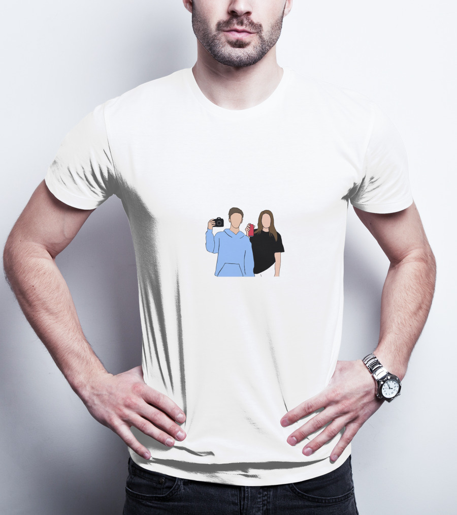 Sinjin Drowning Camera And Drink Duo T-Shirt