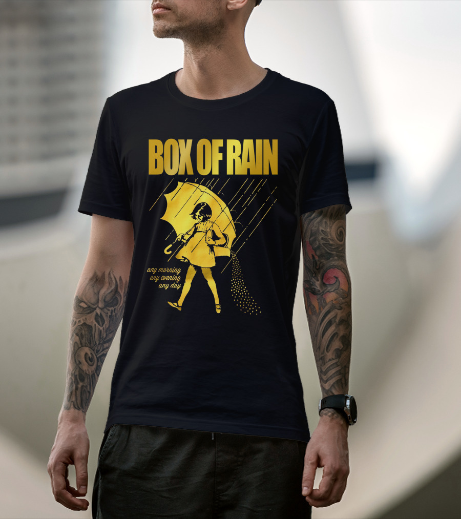 Box Of Rain Any Morning Any Evening Any Day Umbrella Girl T-Shirt