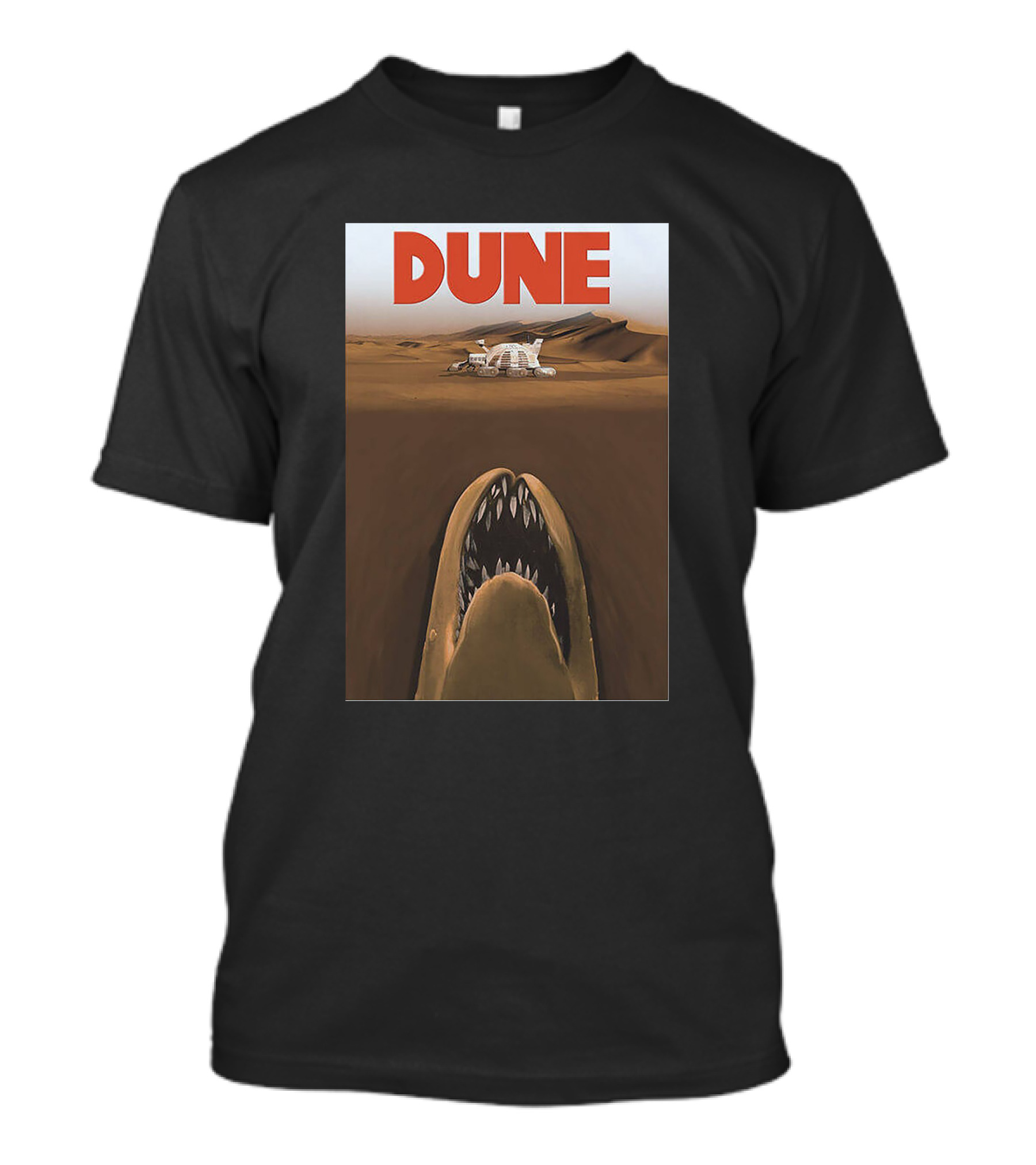 Dune Sandworm Layered Desert Scene T-Shirt