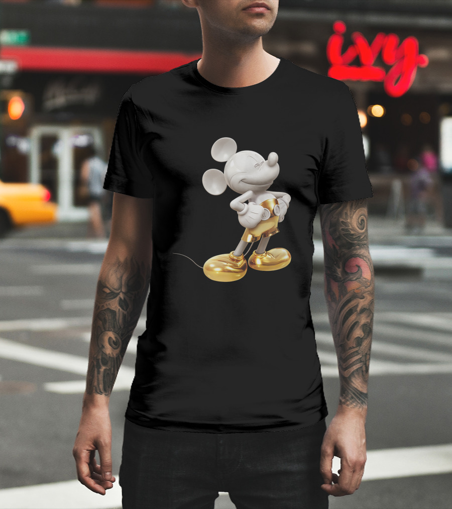 Mickey Mouse Gold Pose Disney Vintage Look T-Shirt