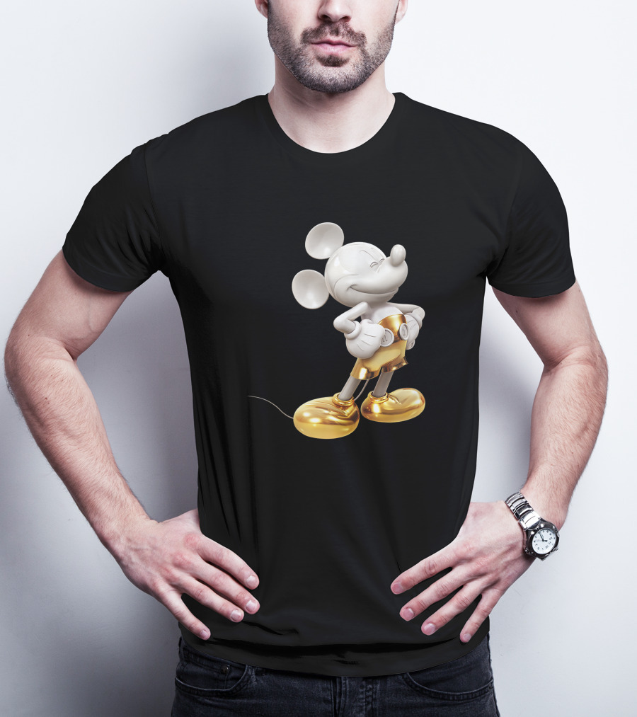 Mickey Mouse Gold Pose Disney Vintage Look T-Shirt