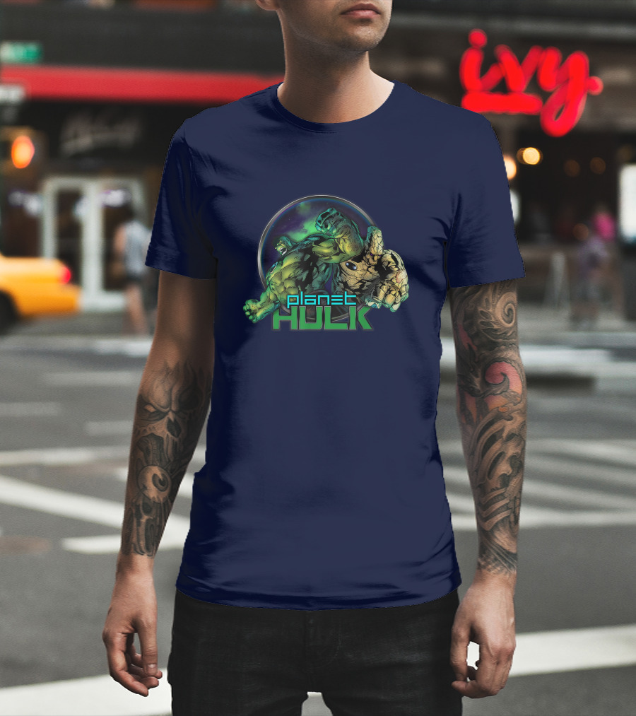 Marvel Planet Hulk And Korg Dynamic Duo Universe Crossover T-Shirt