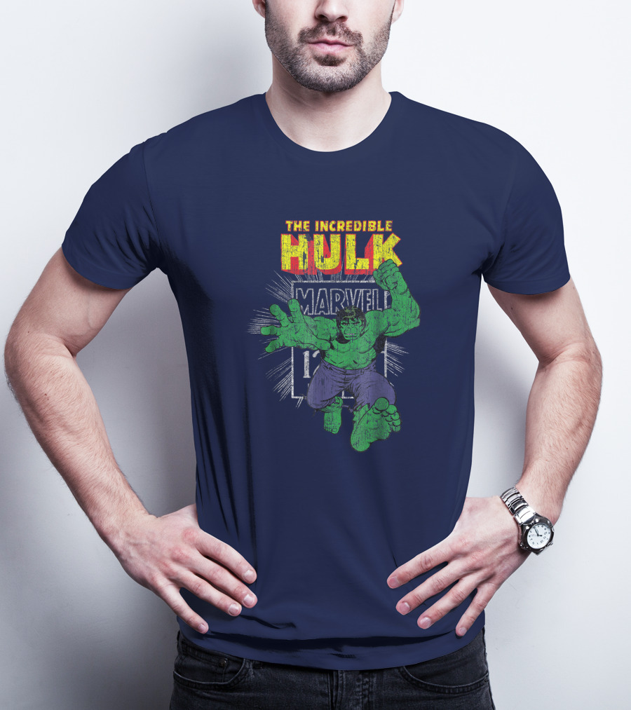 The Incredible Hulk Marvel Retro Comic Book Stamp T-Shirt