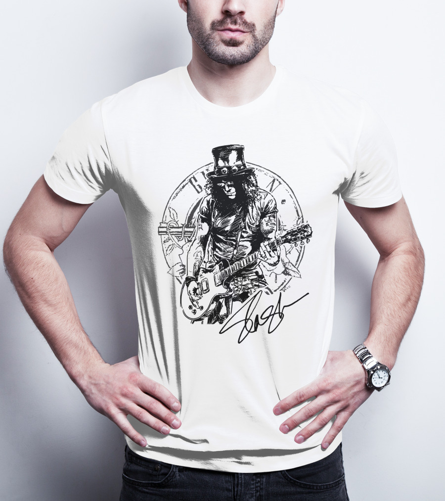 Slash Guns N' Roses Vintage Style Drawing T-Shirt