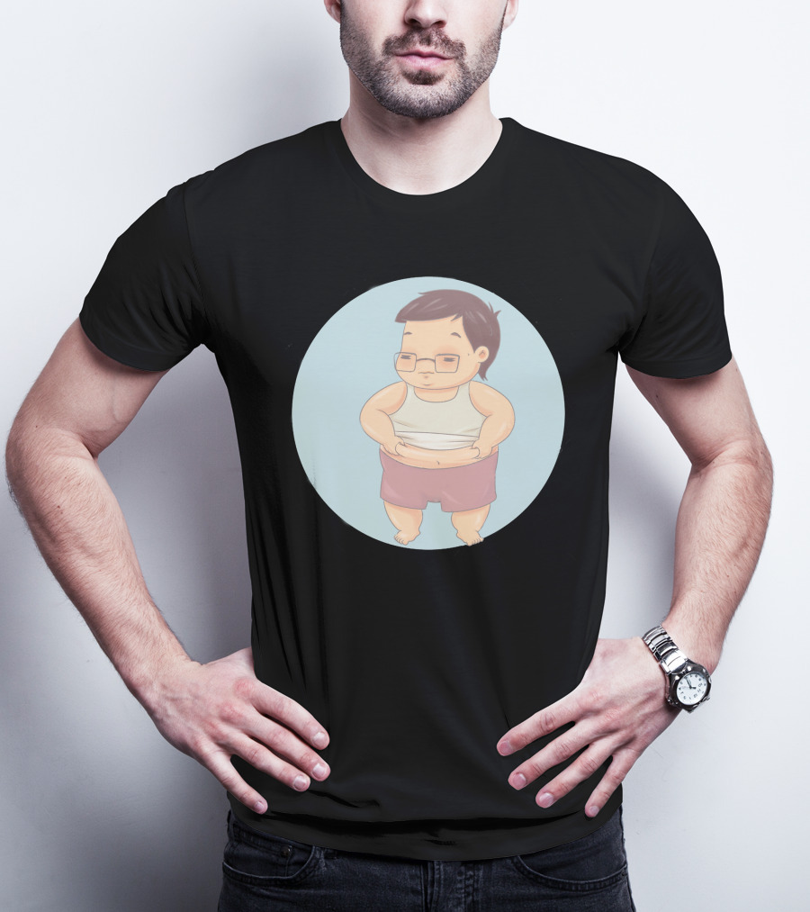 AnhBeo Round Cartoon Character T-Shirt