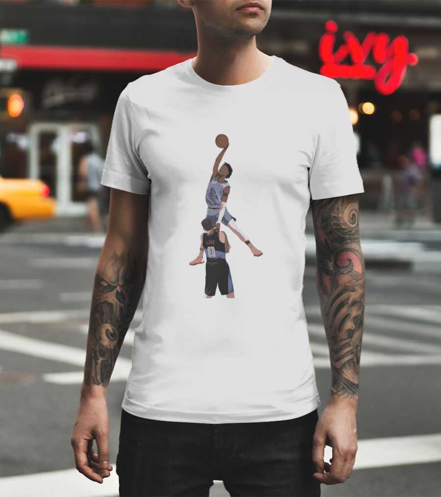 Ja Morant Almost Dunks Over Kevin Love Action Moment T-Shirt