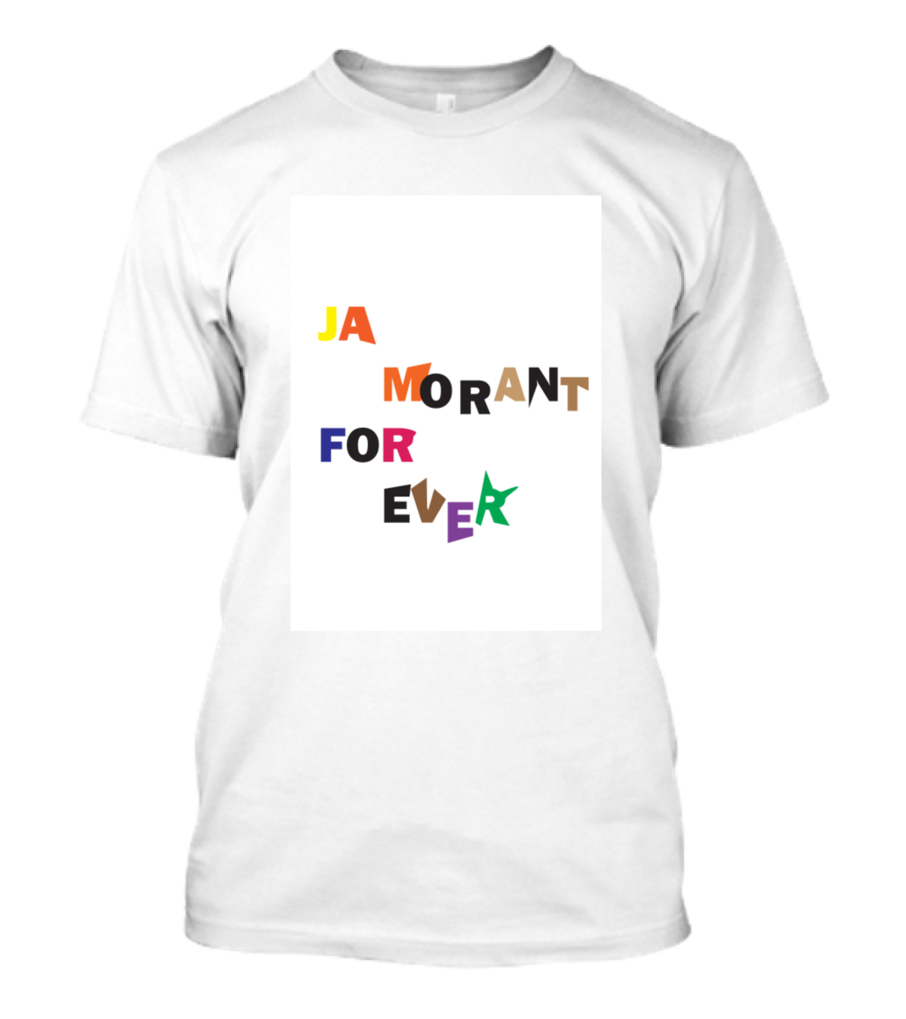 Funny Ja Morant Forever Letter Collage T-Shirt