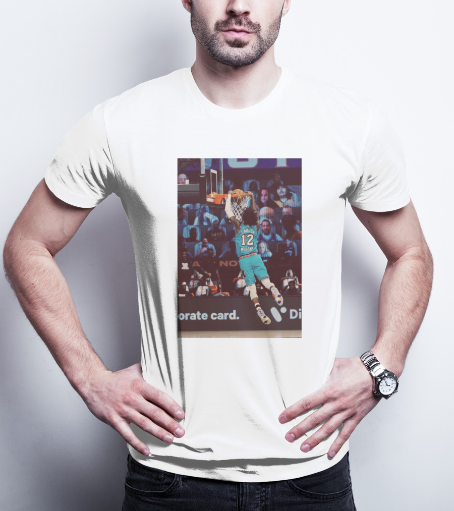 Funny Slamdunk Morant Number 12 Basketball Dunking Scene T-Shirt