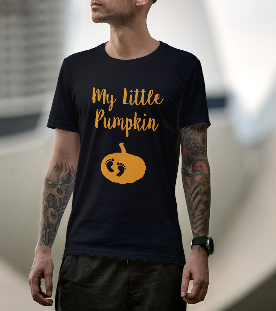 My Little Pumpkin Baby Footprints T-Shirt