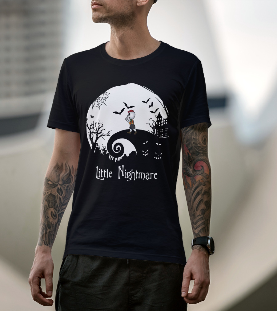 Little Nightmare Boy Halloween Spooky Scene T-Shirt