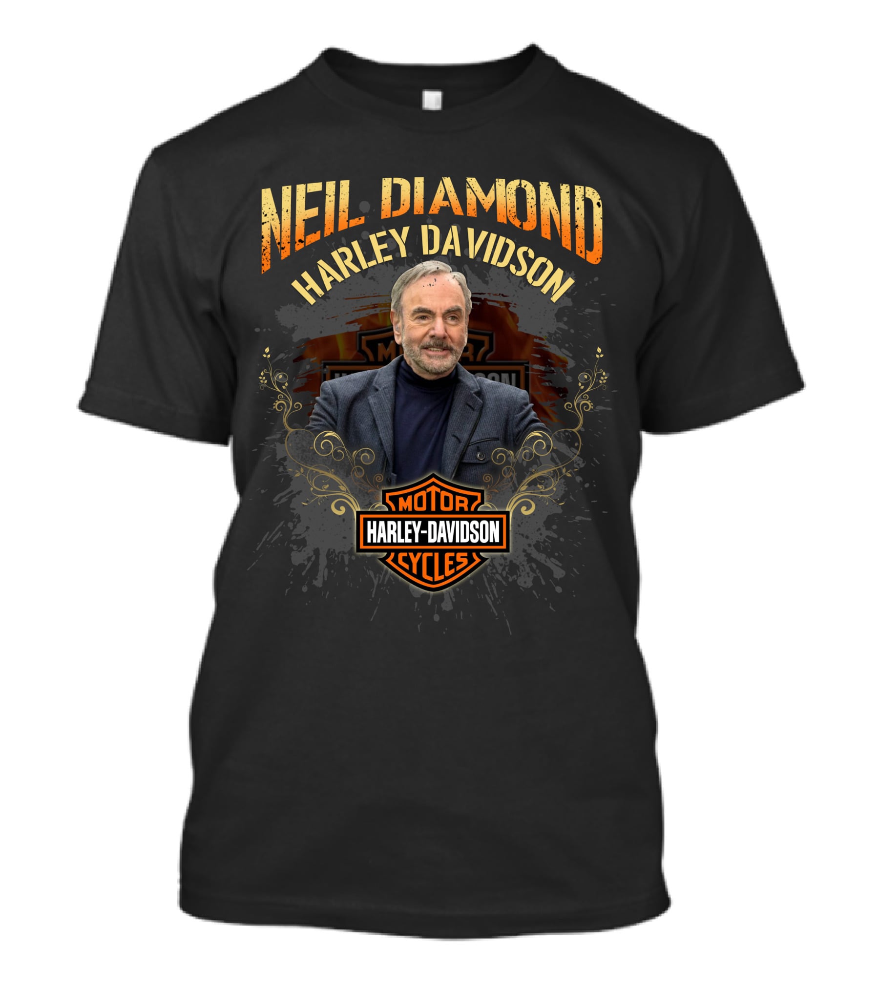 Neil Diamond Harley Davidson Motor Cycles T-Shirt