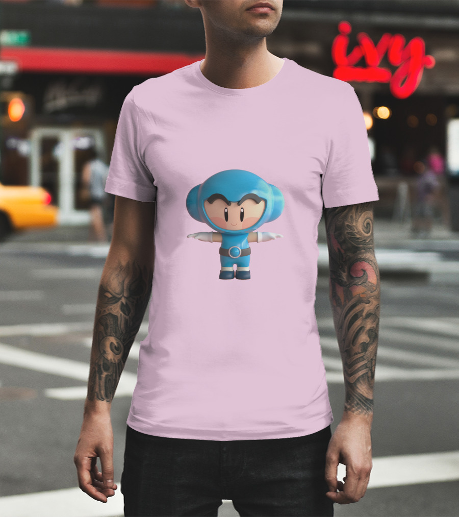 Crazy Arcade Dao Cute Character Blue T-Shirt
