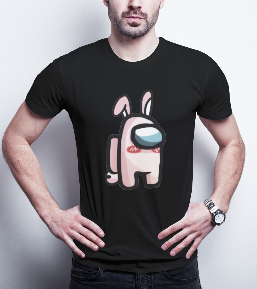Among Us Bunny Costume Blush Fanart T-Shirt