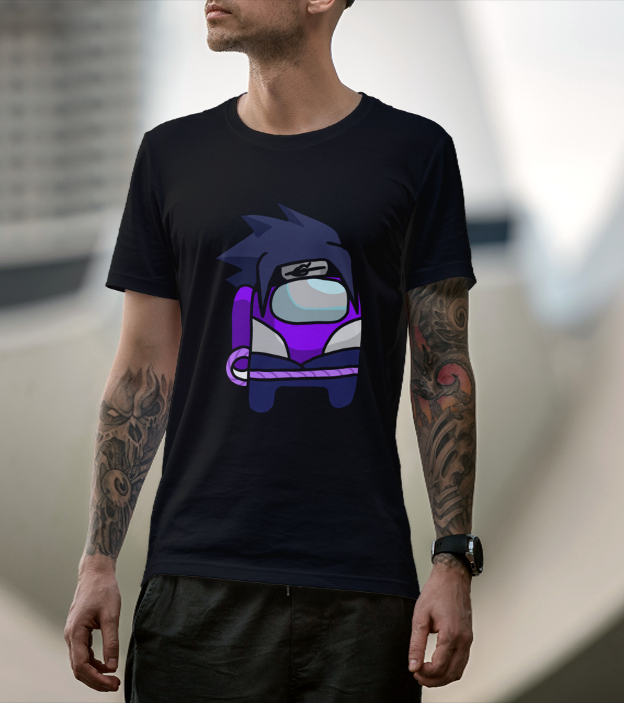 Among Us Ninja Sasuke Crossover Purple Crewmate Warrior T-Shirt