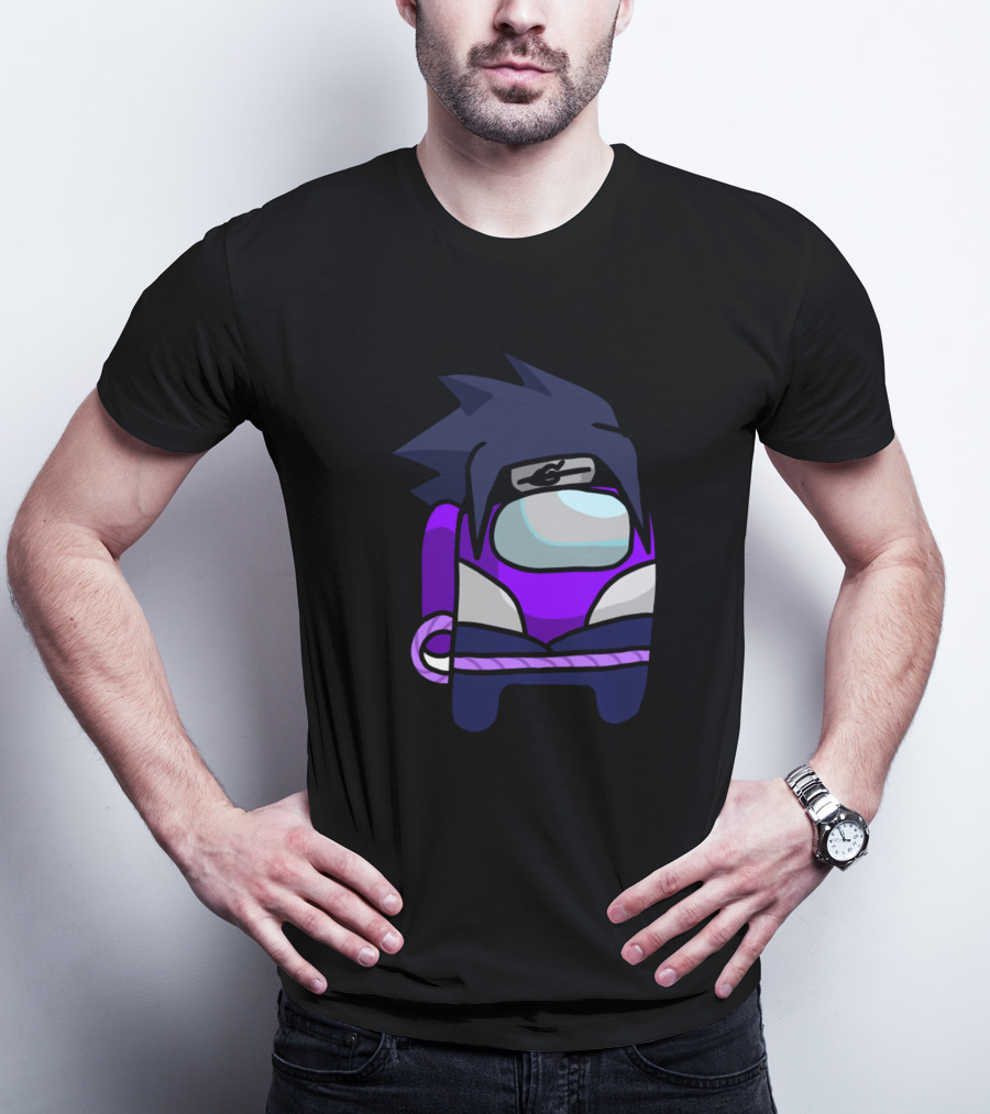 Among Us Ninja Sasuke Crossover Purple Crewmate Warrior T-Shirt