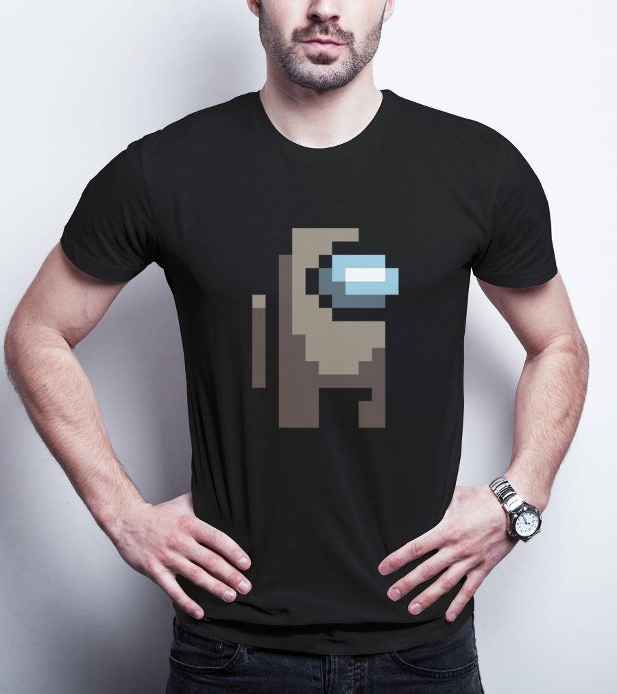 Among Us Game Character Tan Crewmate Pixel T-Shirt