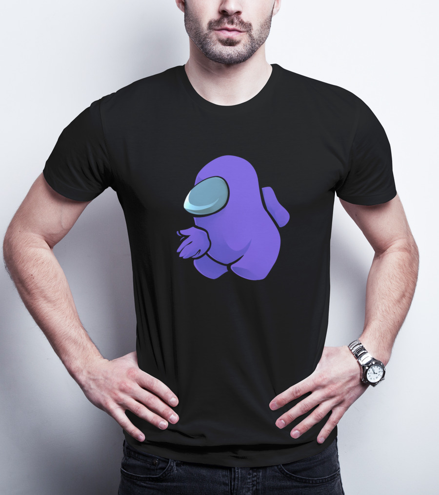 Sus Purple Crewmate Gaming Character T-Shirt