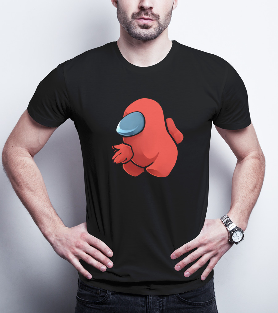 Sus Red Crewmate Character With Hand Gesture T-Shirt