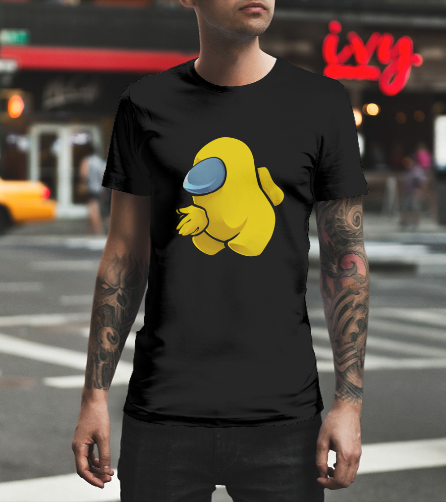 Sus Yellow Among Us Character T-Shirt