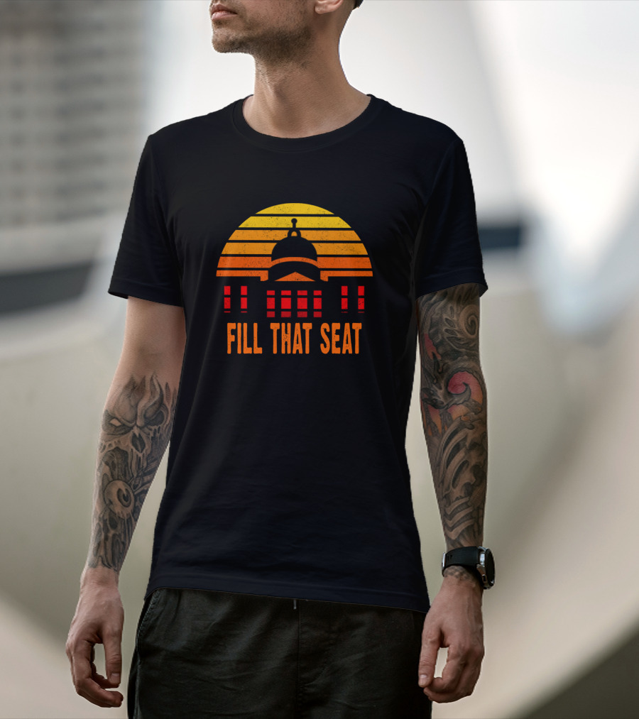 Fill That Seat 3ocgy Capitol Sunset Stripes T-Shirt