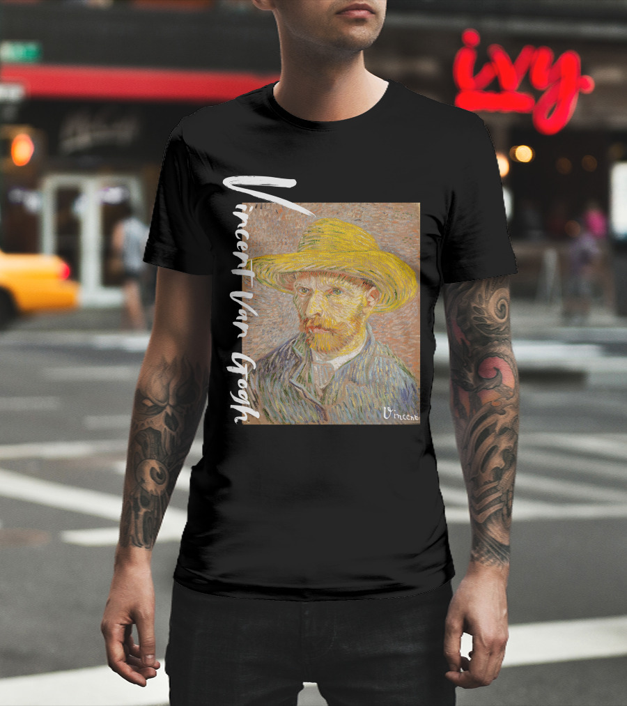 Vincent Van Gogh Self Portrait With Straw Hat Vincent T-Shirt