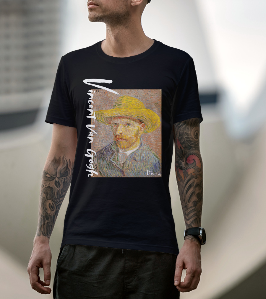 Vincent Van Gogh Self Portrait With Straw Hat Vincent T-Shirt
