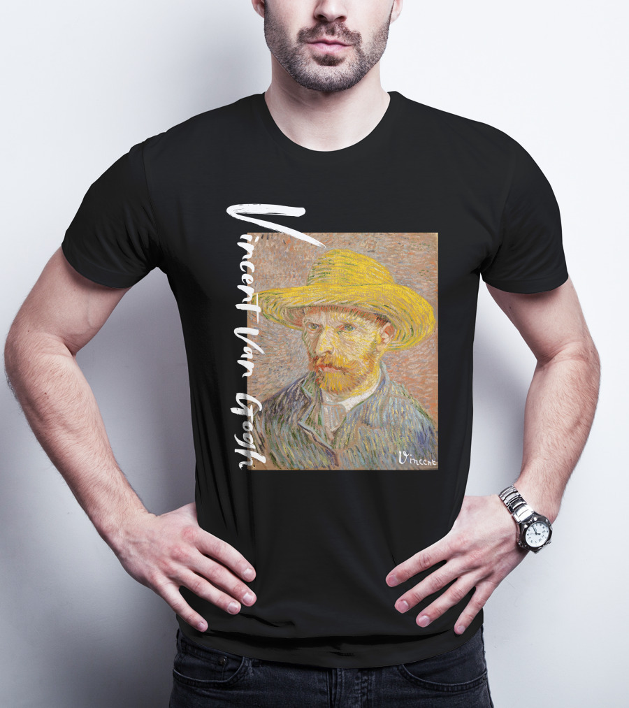 Vincent Van Gogh Self Portrait With Straw Hat Vincent T-Shirt