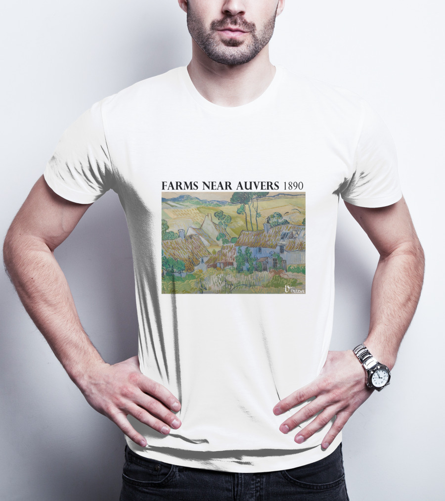 Farms Near Auvers 1890 Vincent Van Gogh T-Shirt