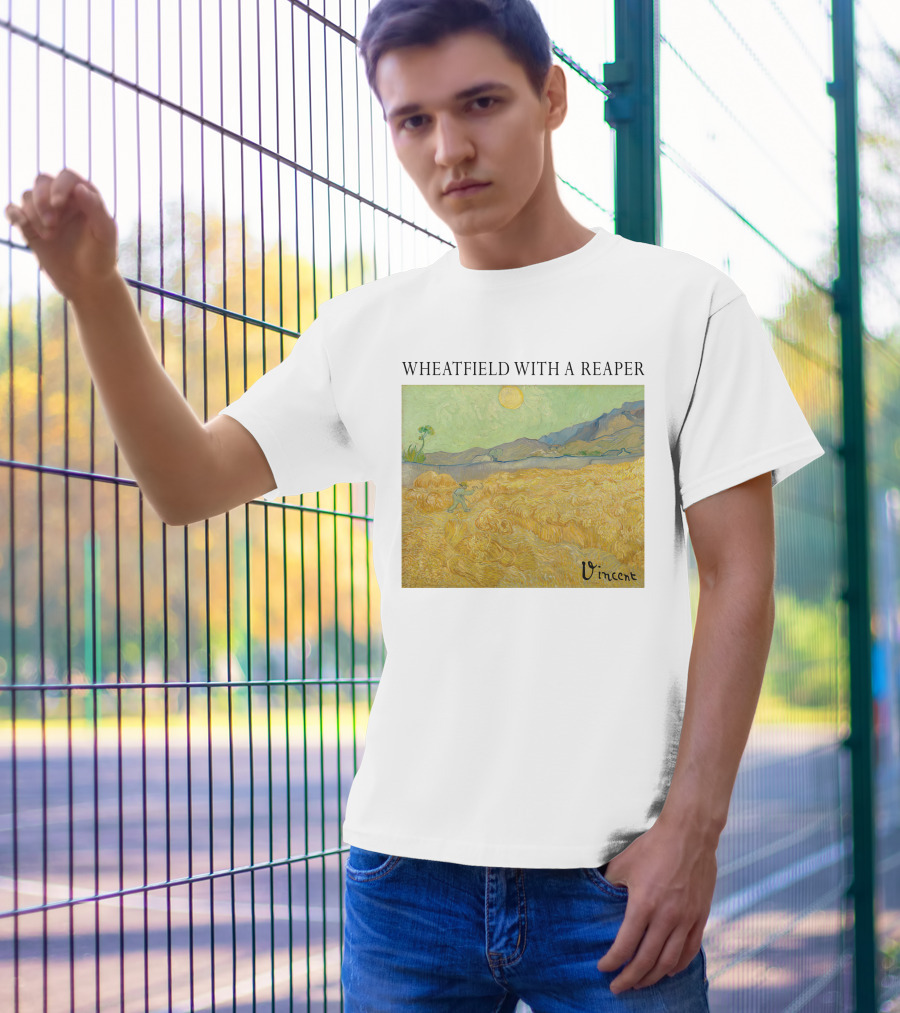Wheatfield With A Reaper Vincent T-Shirt