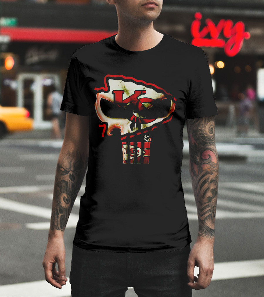 Kansas City Chiefs KC Skull T-Shirt
