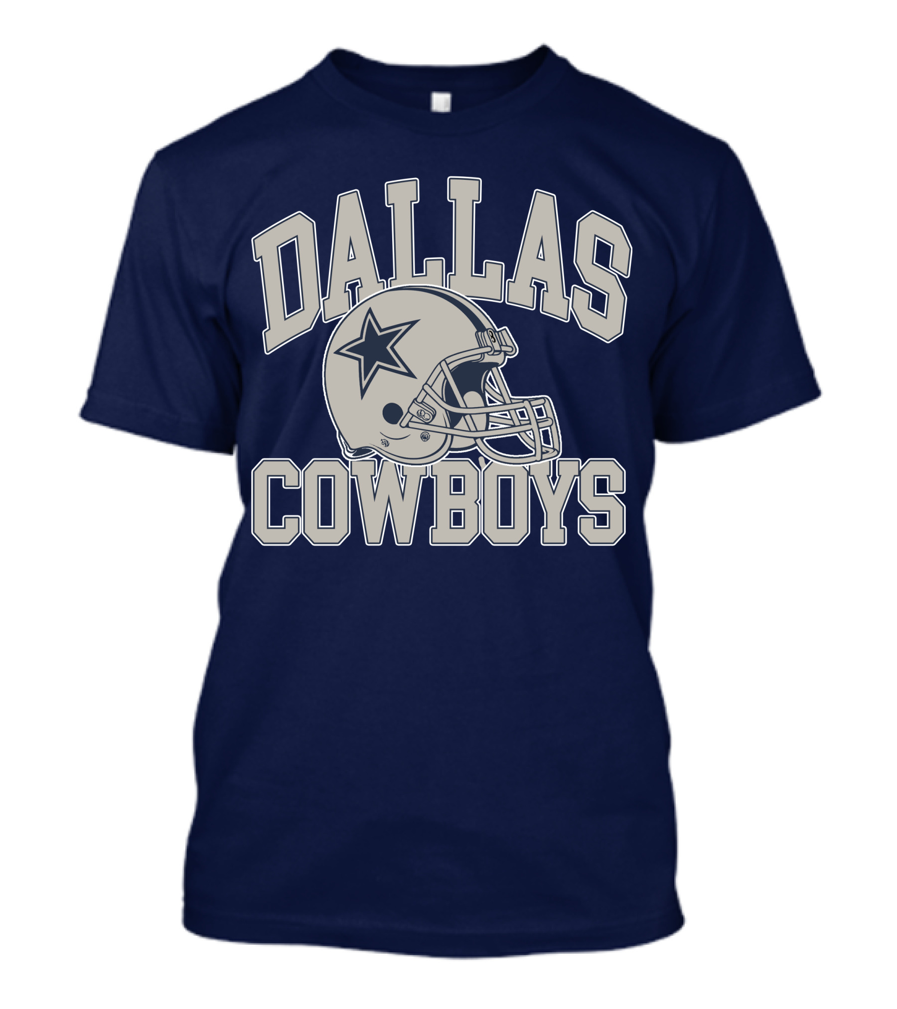 Dallas Cowboys Star Helmet Iconic Team Name T-Shirt