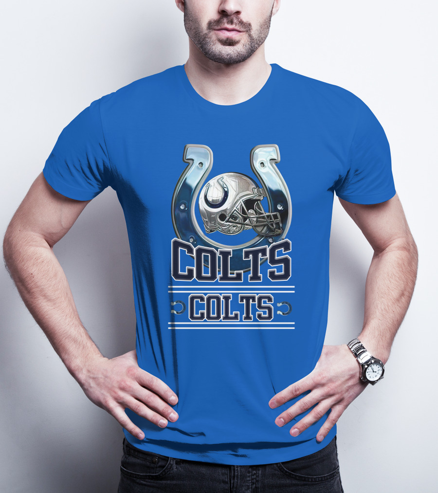 Colts Horseshoe Helmet Indianapolis Colts Colts T-Shirt