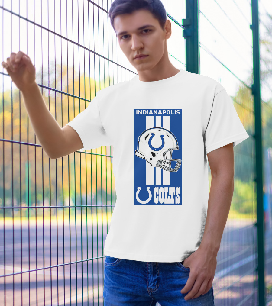 Indianapolis Colts Helmet Logo T-Shirt