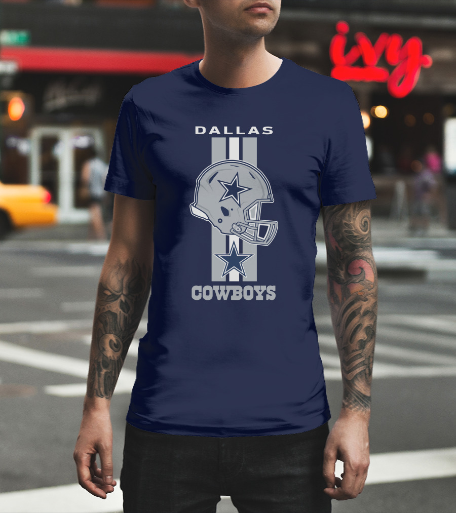 Dallas Cowboys Helmet Star Emblem T-Shirt