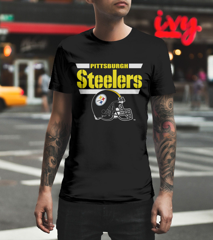 Pittsburgh Steelers Helmet Logo NFL Fan Gear T-Shirt