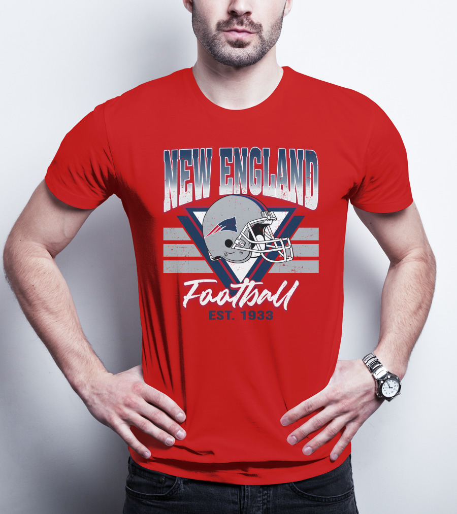 New England Patriots Football Helmet Est. 1933 T-Shirt