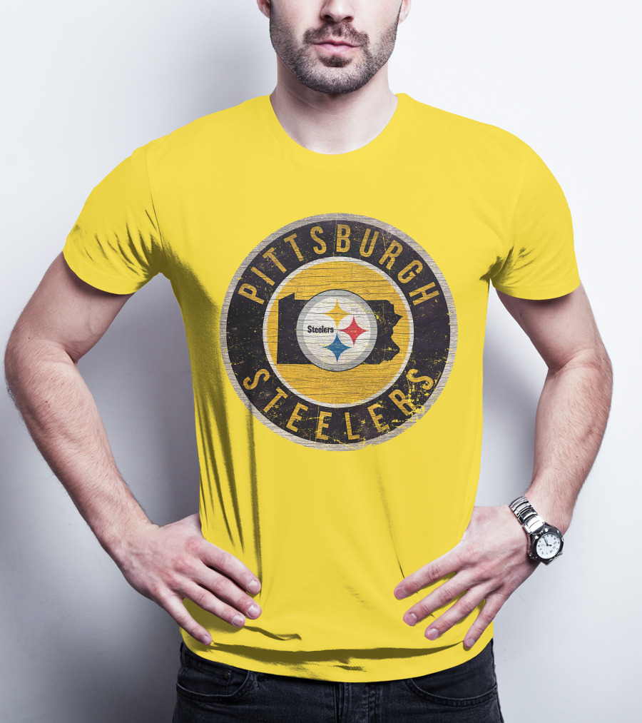 Pittsburgh Steelers Pennsylvania State Logo Circle T-Shirt