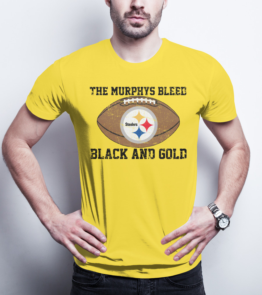 Pittsburgh Steelers The Murphys Bleed Black And Gold Football T-Shirt