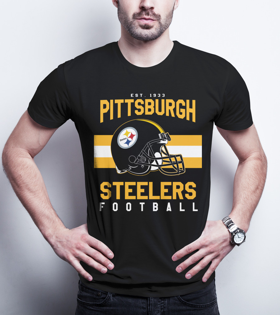 Pittsburgh Steelers Football Est. 1933 Helmet T-Shirt