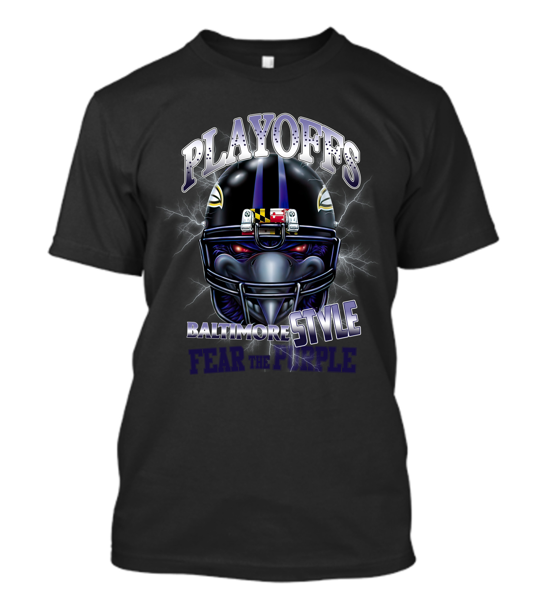 PLAYOFFS BALTIMORE STYLE FEAR THE PURPLE T-Shirt