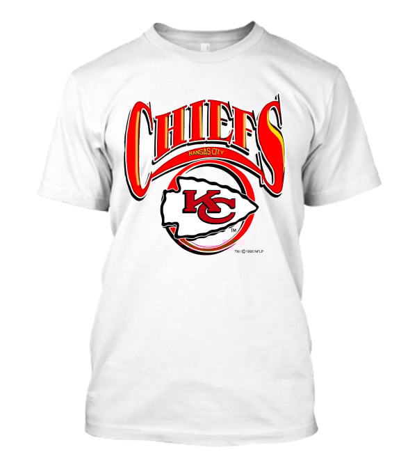 Kansas City Chiefs Logo Red Yellow Design 1996 NFLP T-Shirt