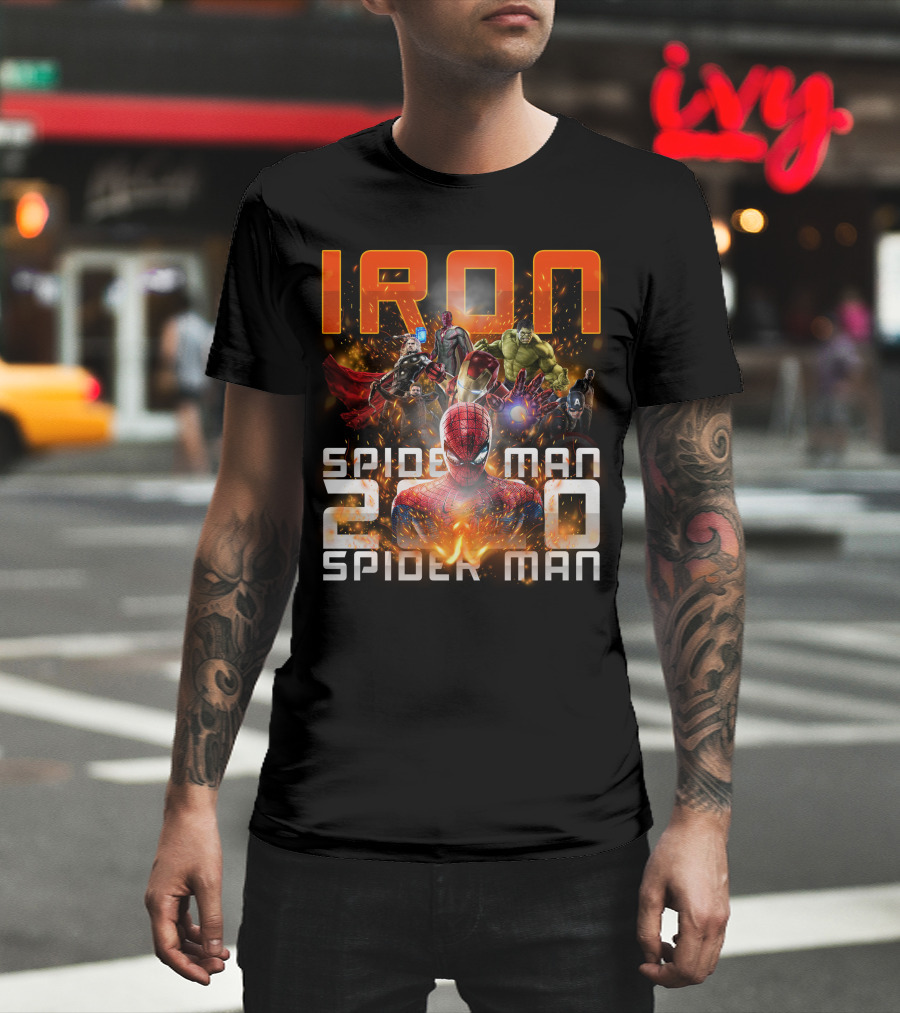 Iron Spider Man 2.0 Avengers Hulk Captain America Thor T-Shirt