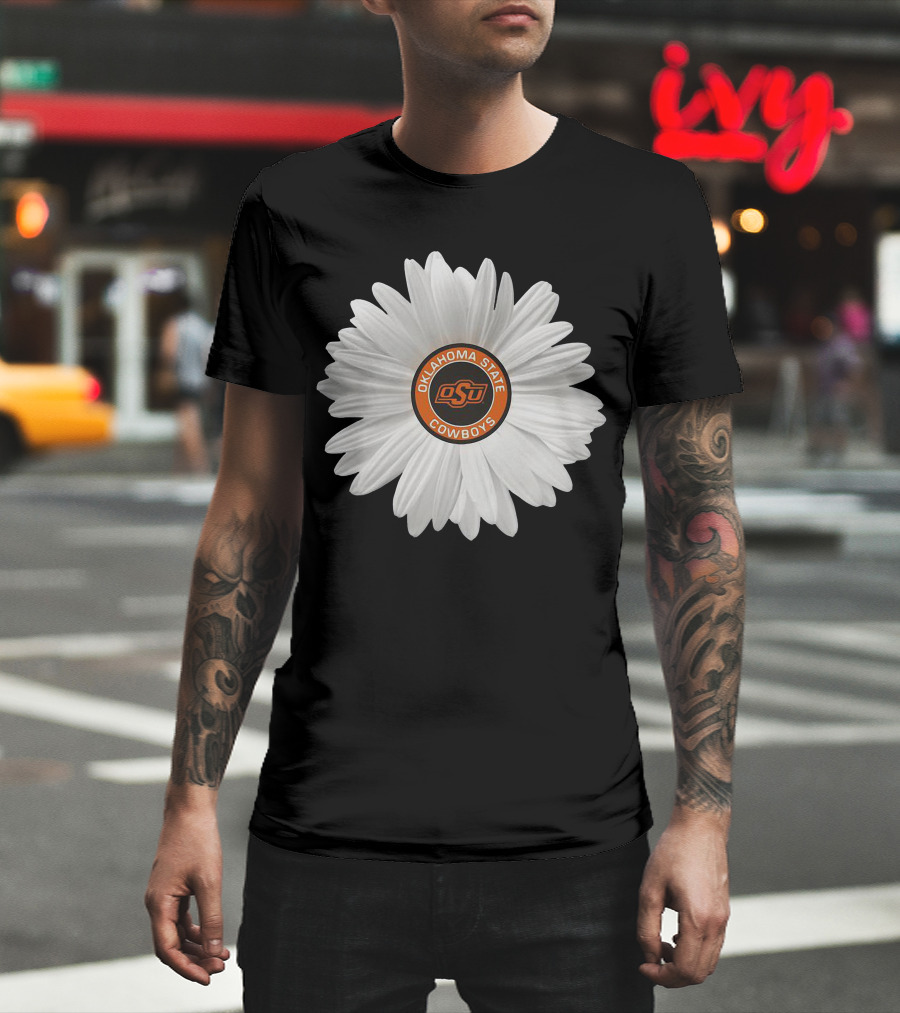 Oklahoma State Cowboys Fan Club Flower Emblem OSU T-Shirt